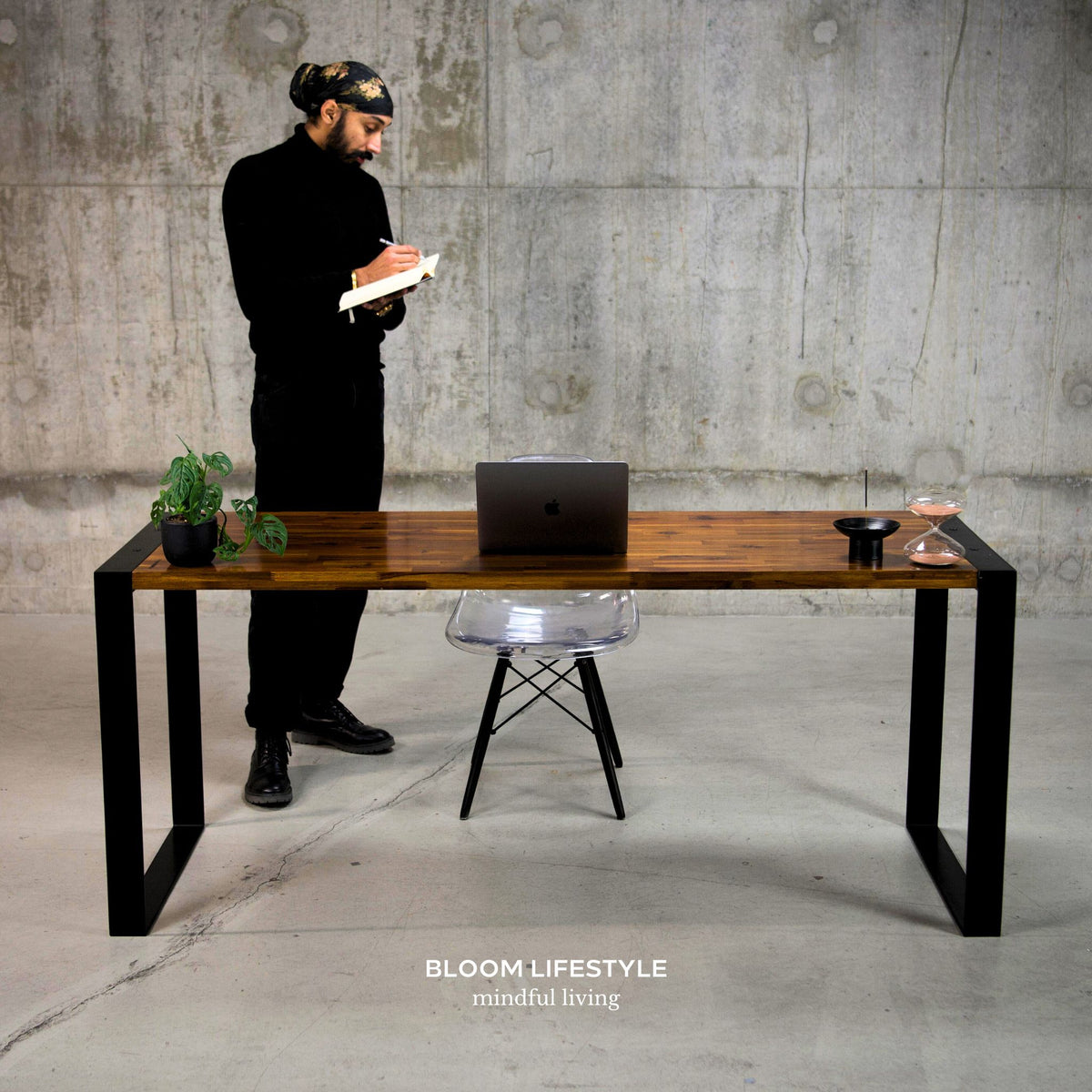 The Desk of Flow | L 1800mm Industrial Handcrafted. Solid Wood. – Bloom ...